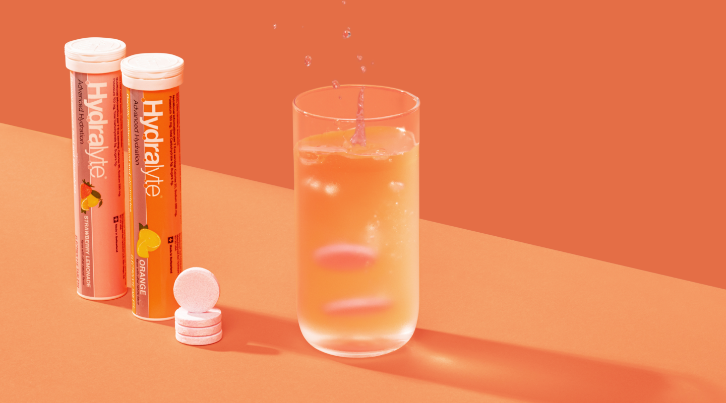 Effervescent Electrolyte Rehydration Tablets Orange | Hydralyte