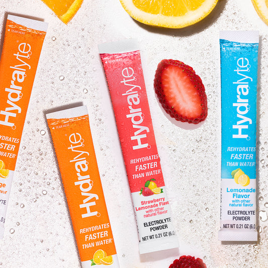 Electrolyte Powder Sticks - Lightly Sparkling (8 oz) – Hydralyte